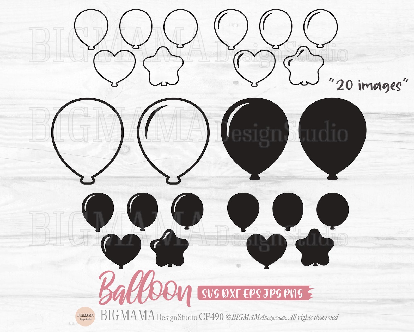 Balloon Outline Svg,balloon Silhouette Cut File,party,birthday,balloon ...