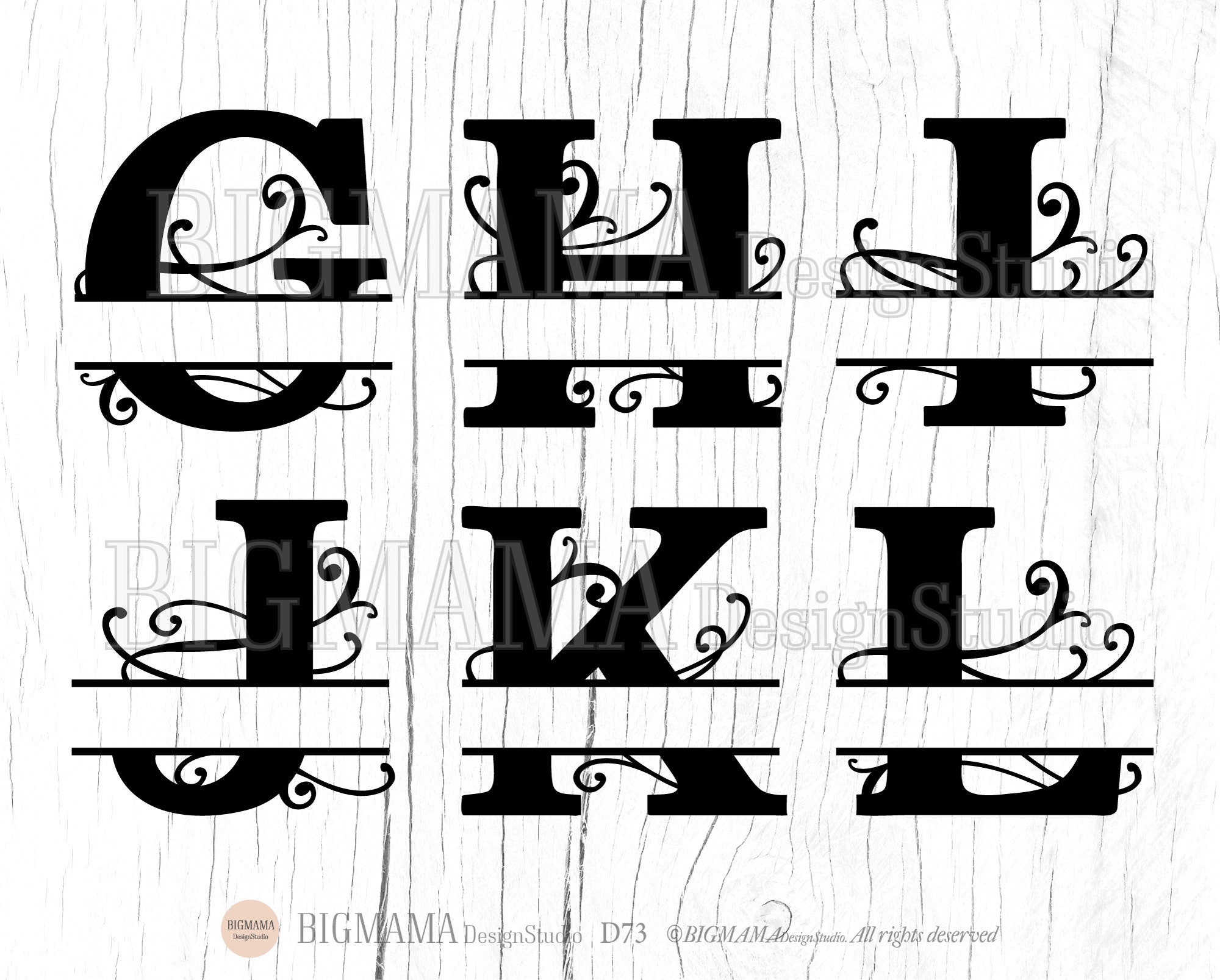 Split Letters A-Z - Etsy