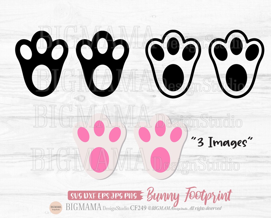 Easter Bunny Footprints Svg,foot,rabbit Feet,dxf,cute,clipart,tshirts ...