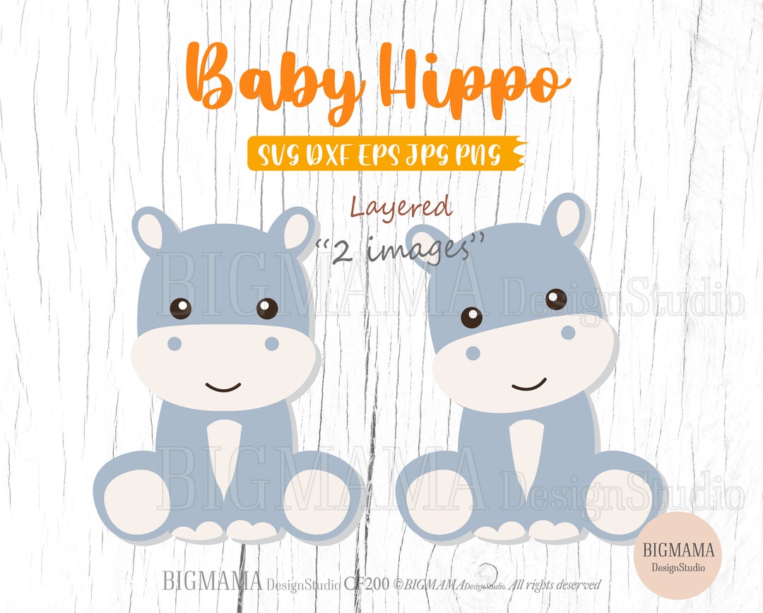 Baby Hippo Svg,hippo Svg for Cricut,cut File,layered,nursery,dxf,safari ...