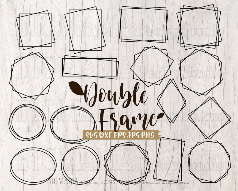Double Frame Svgsquare Frame Bundledouble - Etsy Australia