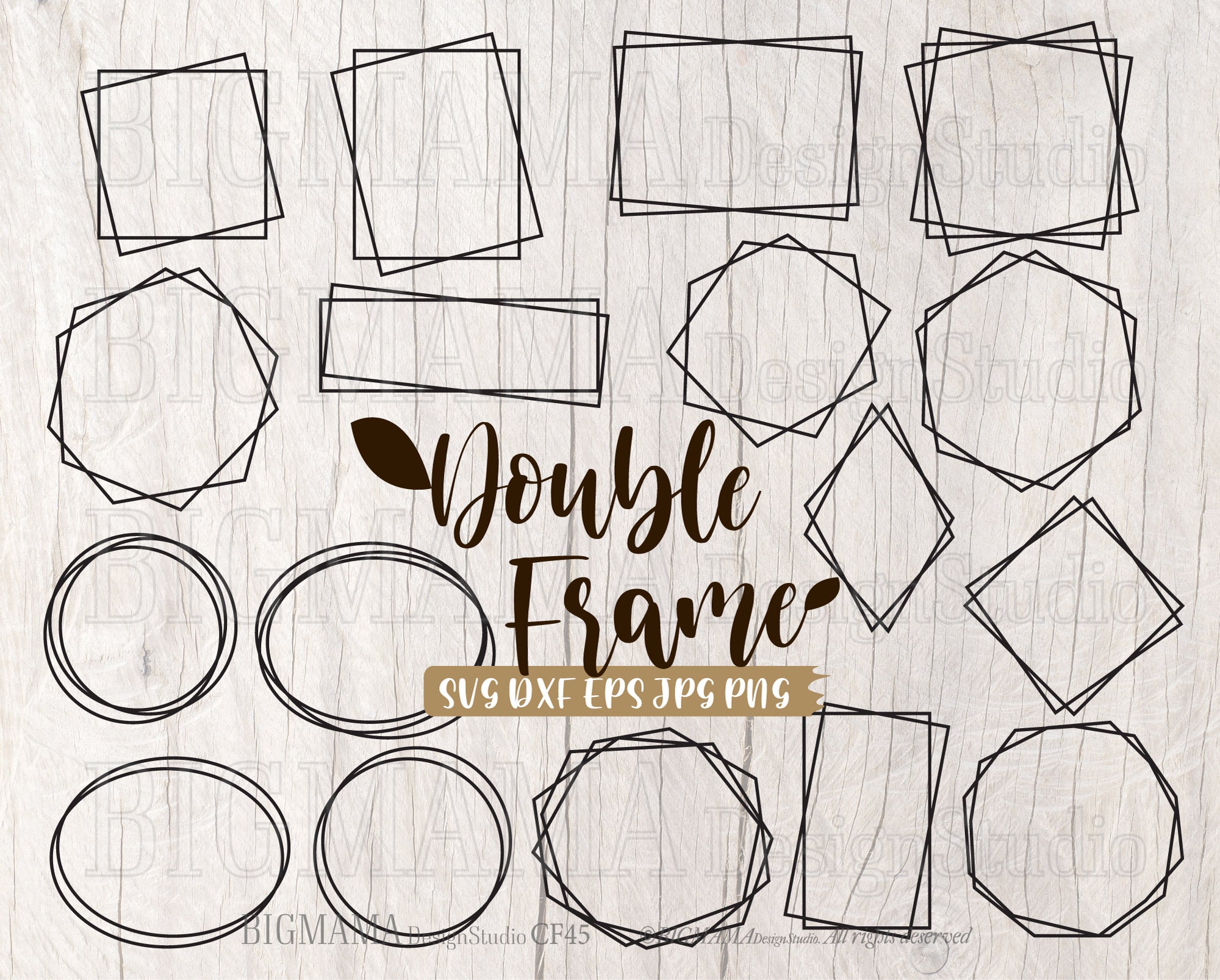 Craft Supplies & Tools Painting Double Frame SVG,Square Frame Bundle ...