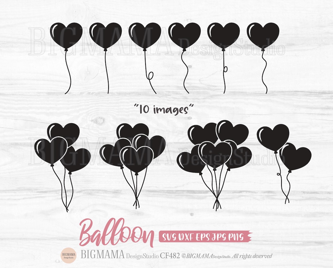 Heart Balloon Svg,love,balloon Cut File,party,birthday,event,balloon ...