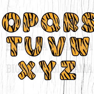 Tiger Alphabet Svg,safari,numbers,letters,bundle,animal Print,wild Life ...