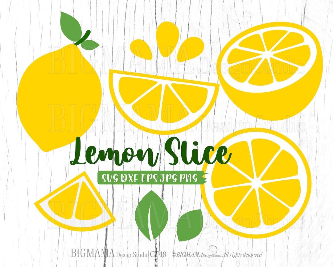 Lemon Slice Svg,fruits Dxf,fruit Svg,furit Cut File,lemon Layered ...