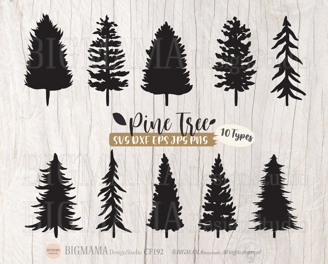 Pine Tree Svg,dxf,christmas Tree,spruce,cut File,tree Bundle,nature ...
