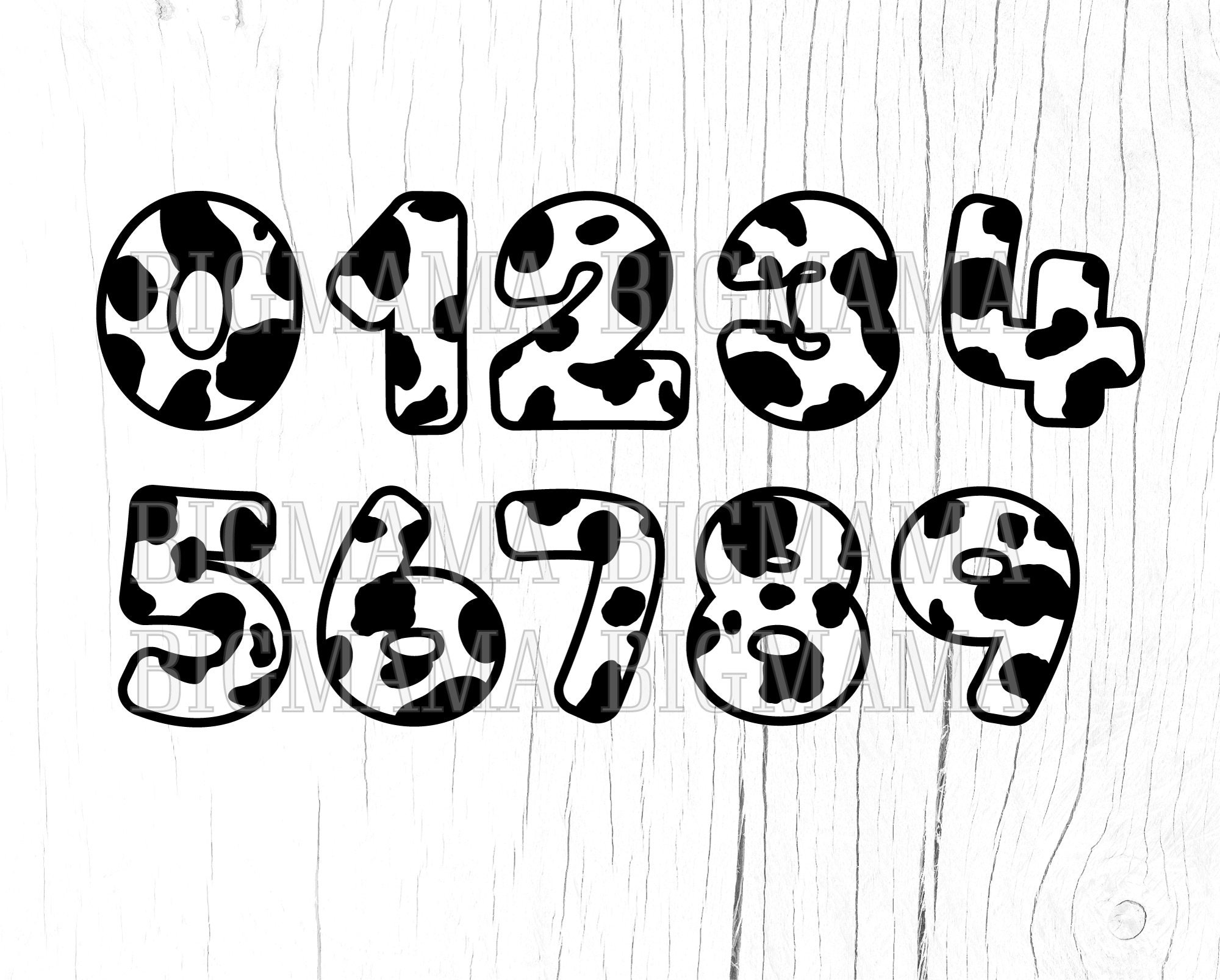 Cow Alphabet Svgnumberslettersbundlebirthdaycow - Etsy