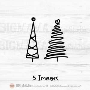 Christmas Tree Svg,pine Tree,christmas Svg Bundle,hand Drawn,xmas,dxf ...