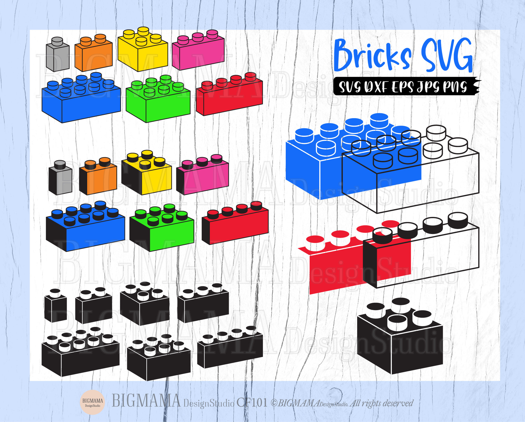 Brick Svgbricks Svgpngdxfconstruction - Etsy