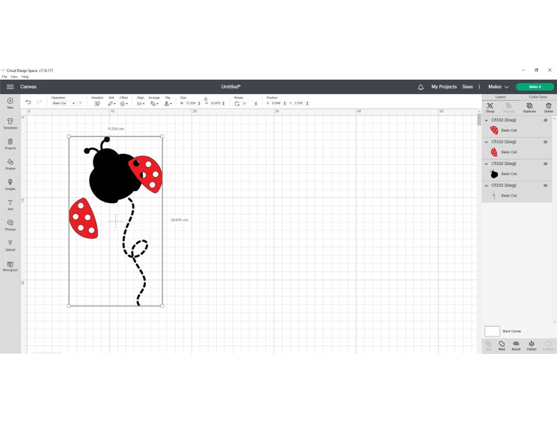 Ladybug Path Svgladybug With - Etsy