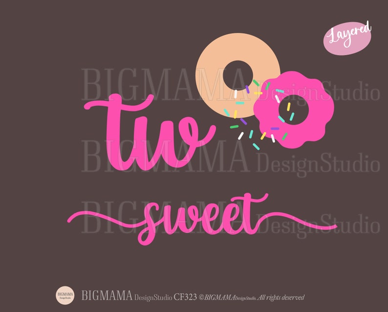 Two Sweet Donut Svgpnglayereddxfcut - Etsy