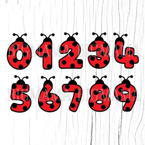 Ladybug Alphabet Svg,dxf,letters,font,numbers,birthday,cut File,bundle ...