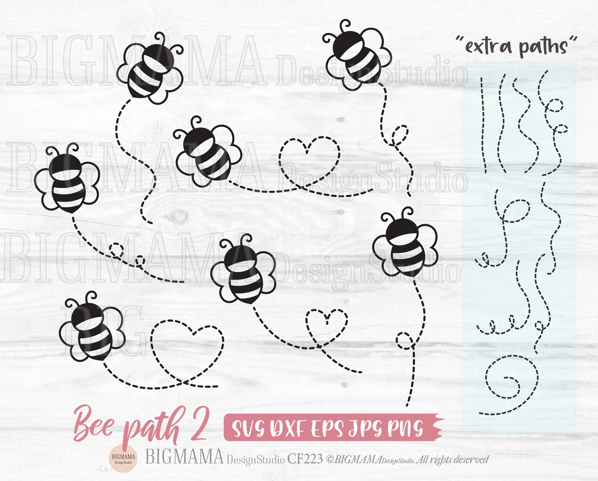 Bee Bundle Svgbumblebeebee With Hearthoneybeebundlebee - Etsy