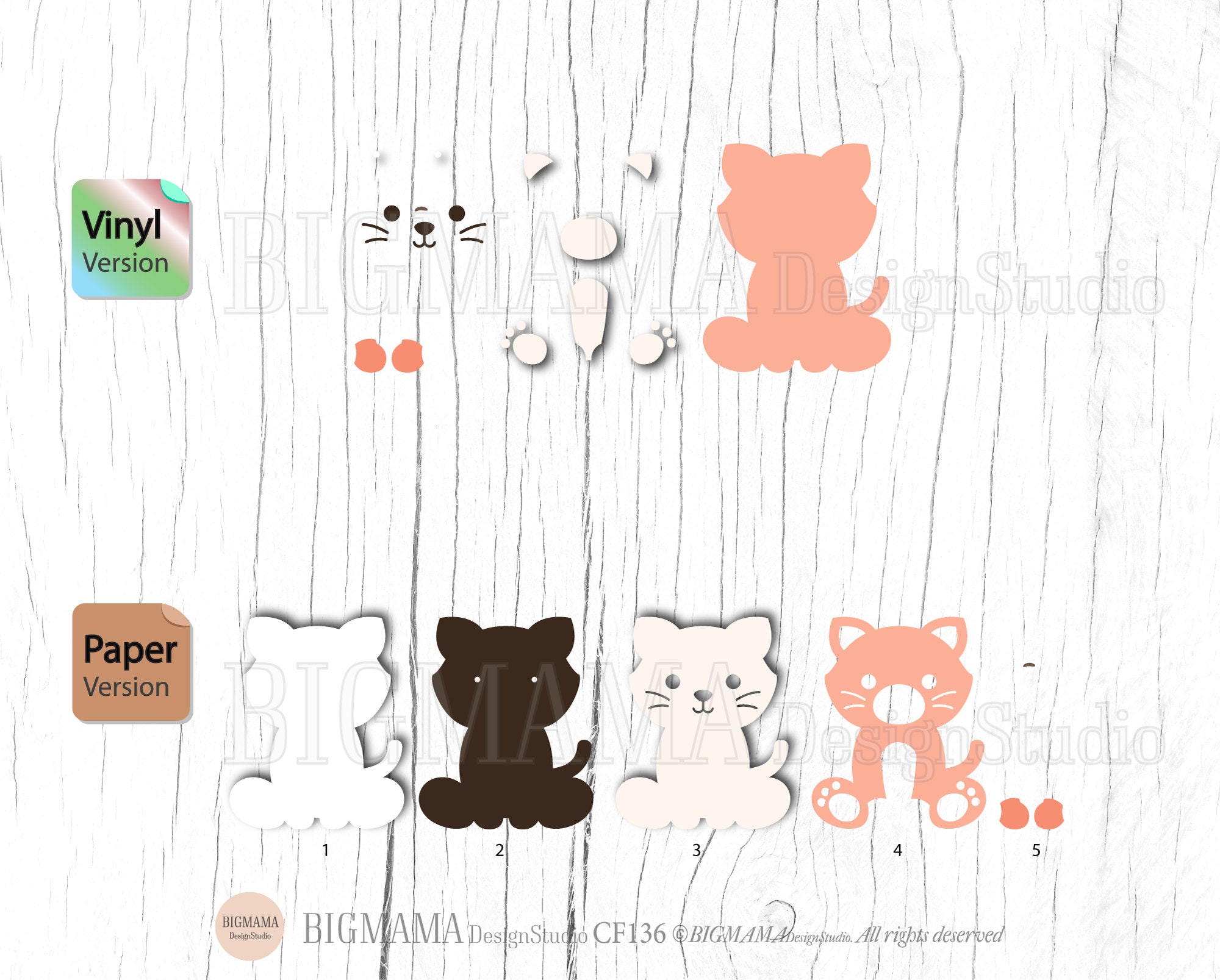 Baby Cat Svg,cricut,cut File,paper,layered,dxf,craft,cute,animal Svg ...