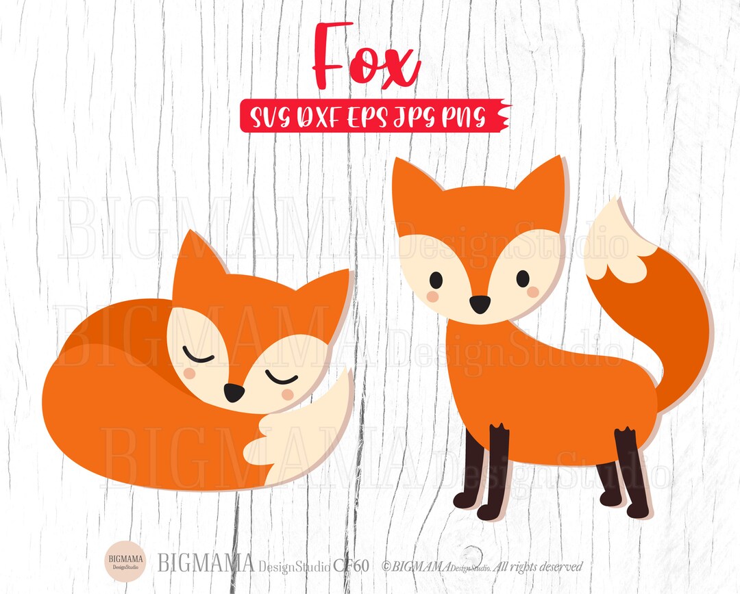 Cute Fox Svg,fox Svg Cut File,cutting,fox Dxf,t-shirt,fox Svg for ...