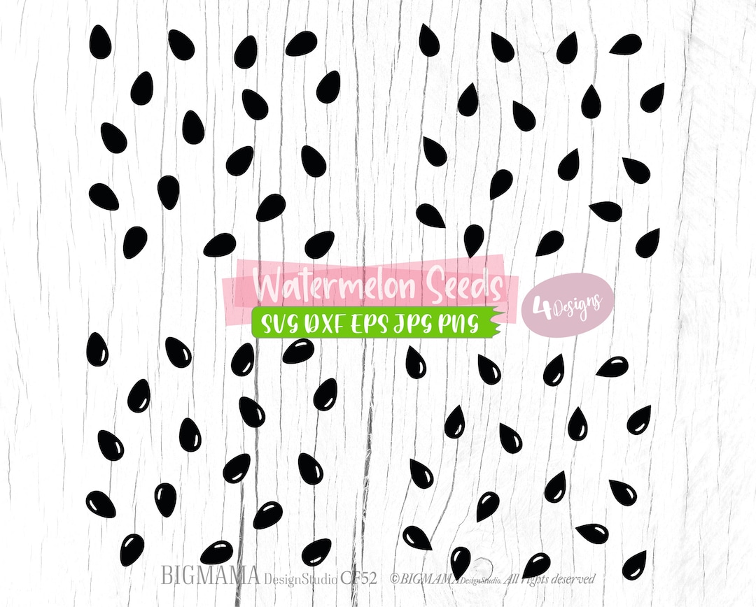 Watermelon Seeds Svg,fruit Seeds Pattern,seeds Print,cut File,cutting ...