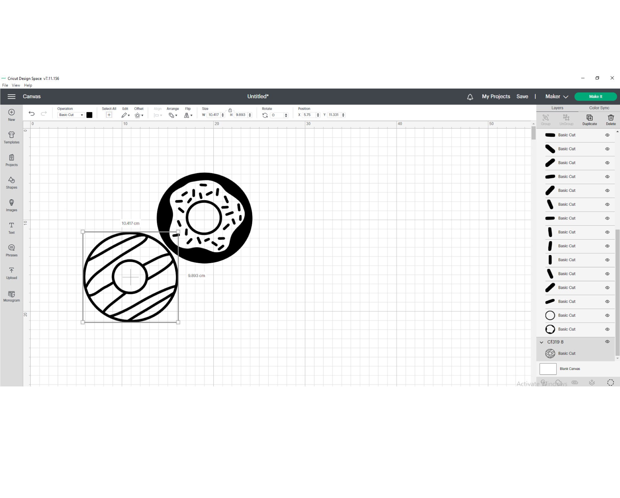 Donut Outline Svgbundledigital Stampdoodlecut - Etsy