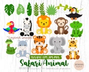 Jungle Alphabet Clipart Safari Clip Art Digital Letters Jungle Animals ...