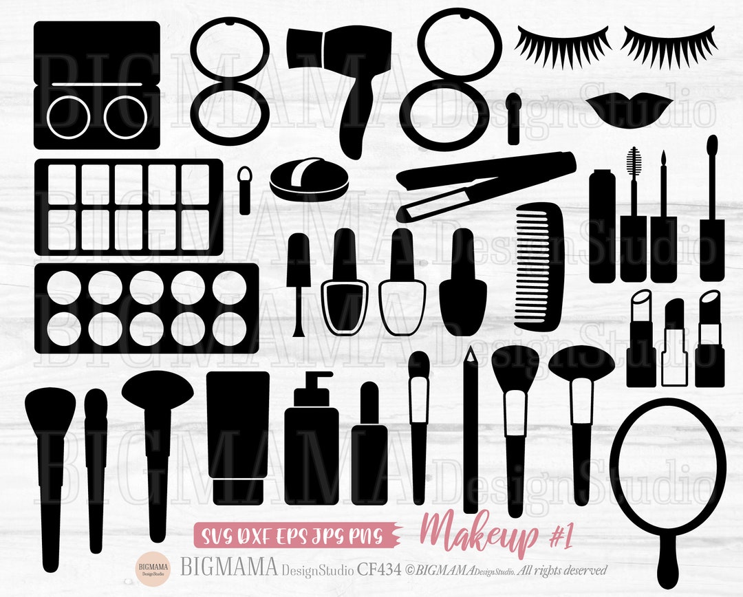 Makeup SVG Bundle,beauty,hair Salon,eyelash,cosmetics,dxf,cut File,nail ...