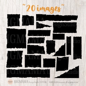 Torn Paper Svg,torn Paper Template,cut File,cutting File,png,scrap,torn ...