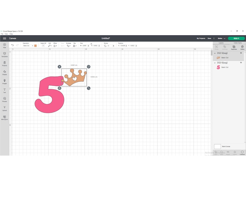 Numbers With Crown Svg,princess,birthday,dxf,year Old,kids,girl,party ...