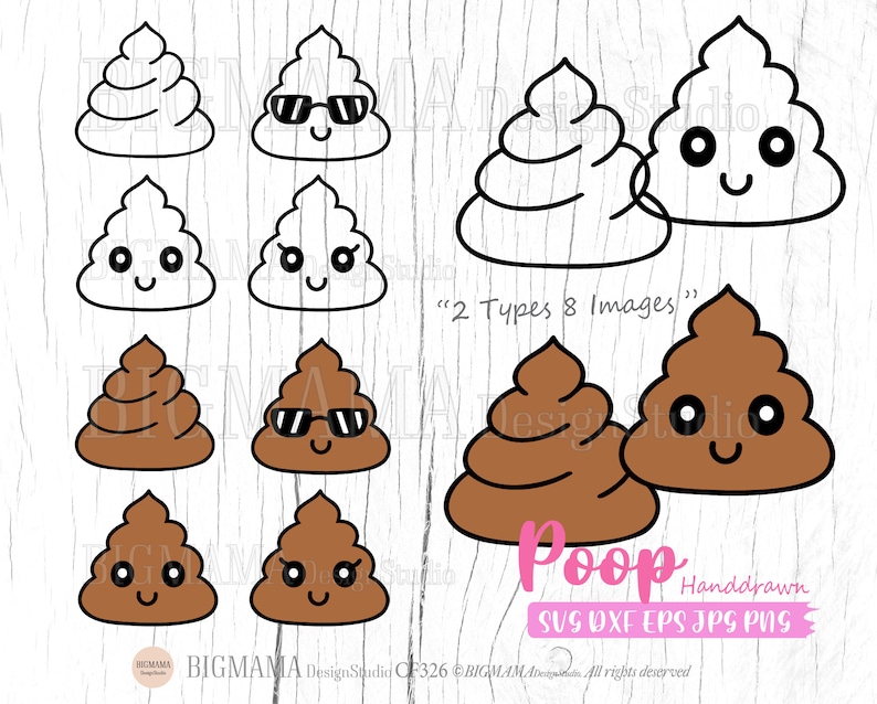 Cute Poop Svgpoop Emoji Svg - Etsy Australia