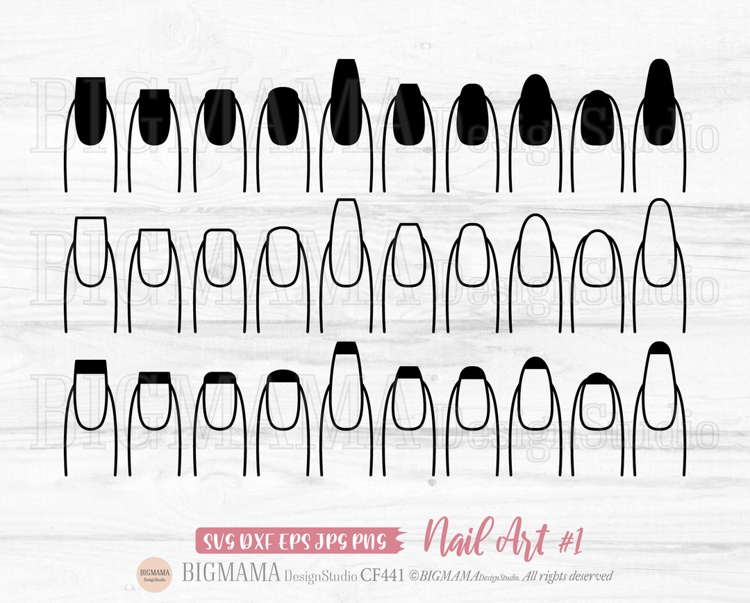 Nail Art SVG Bundle,beauty,nail Salon,nail Polish,hands,fingers,nail ...