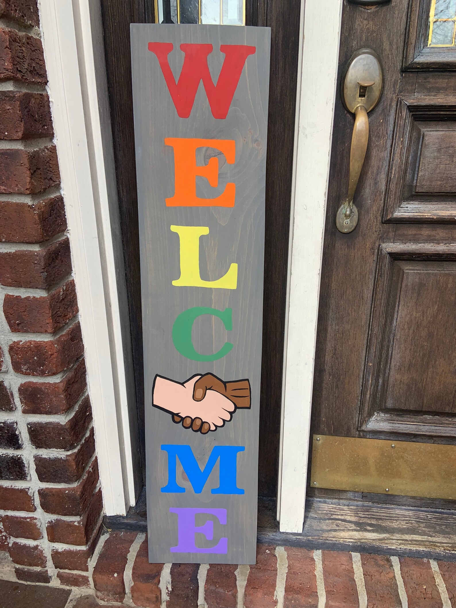 LGBTQ Colorful Welcome Sign - Etsy