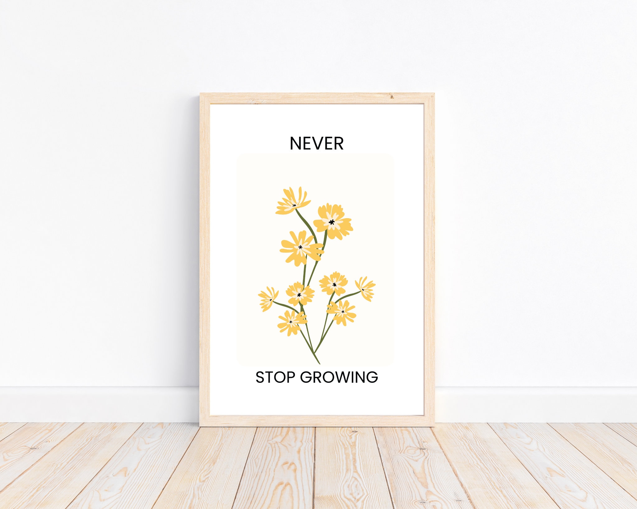 Never Stop Growing Poster Download, Flower Market Poster, Living Room ...
