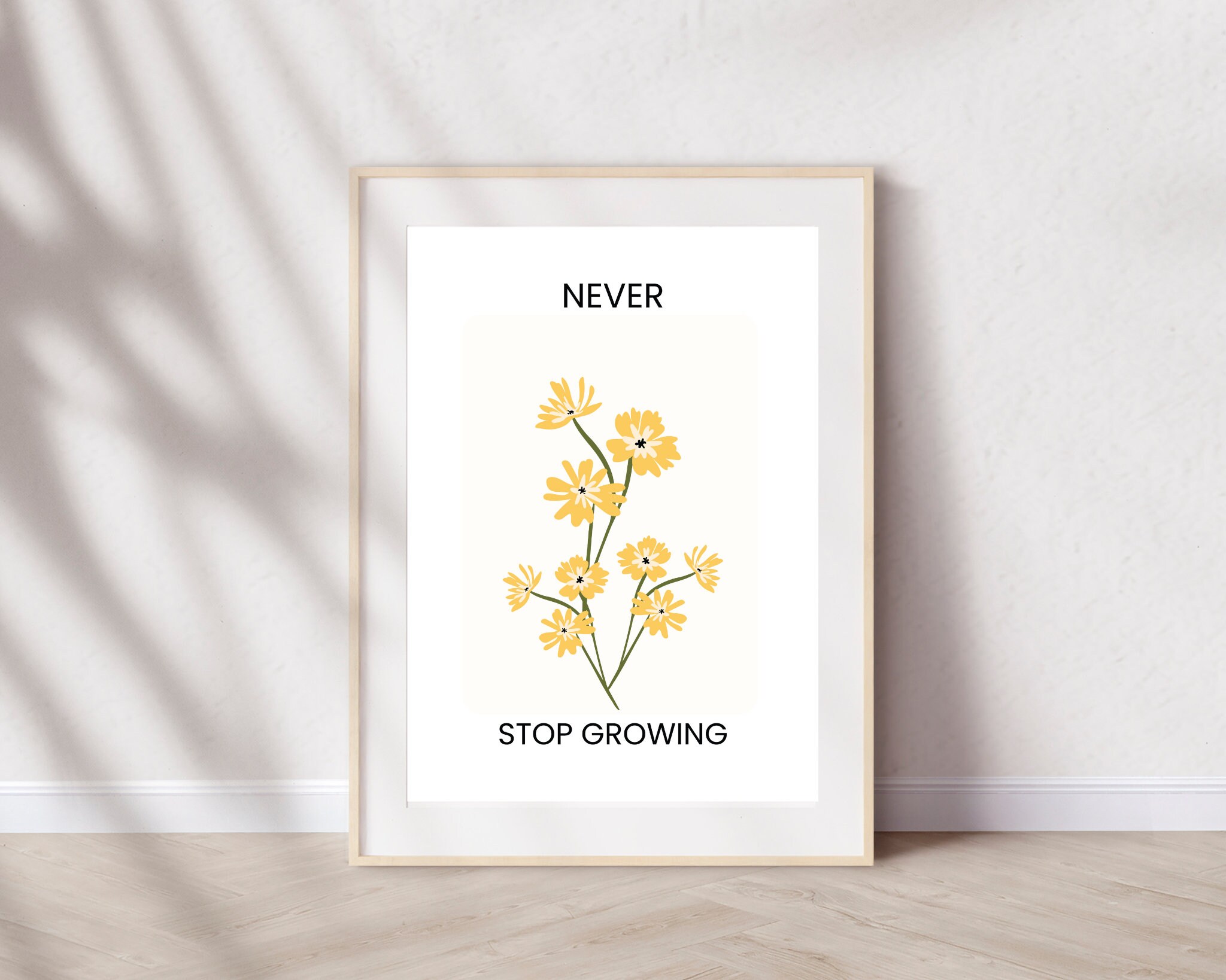 Never Stop Growing Poster Download, Flower Market Poster, Living Room ...