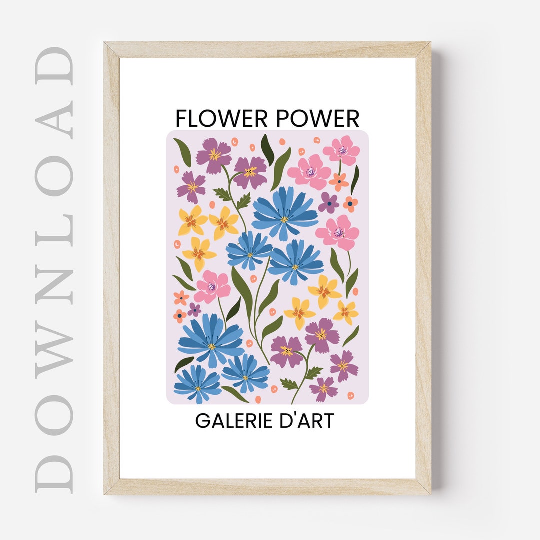 Flower Power Galerie D'art Poster Download, Flower Market Poster ...