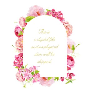 Bright Floral Frames. Watercolor Vivid Summer Peonies Geometric Frames ...