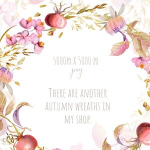Watercolor Fall Wreath. Watercolor Leaves Clipart, Handpainted Boho ...