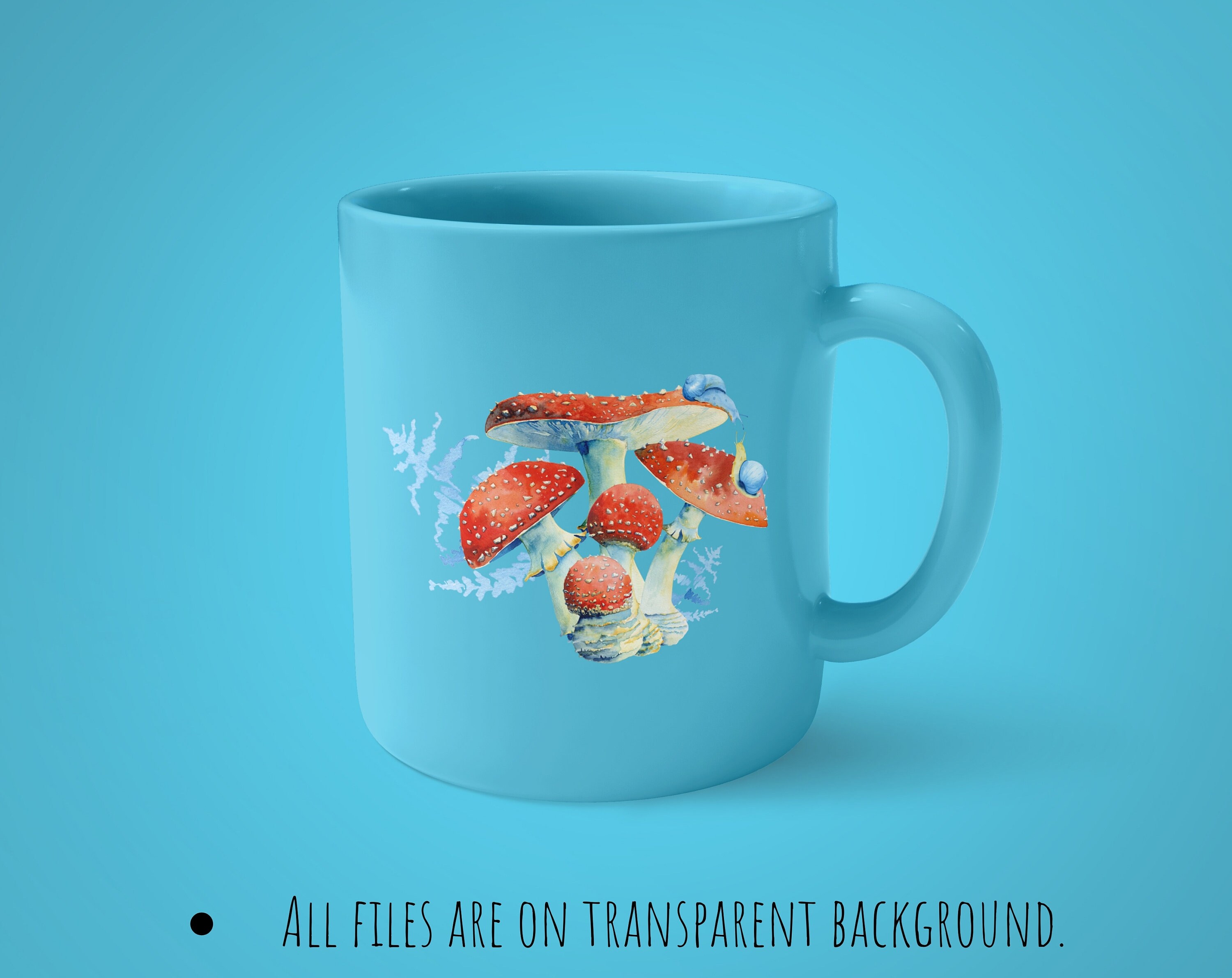 Watercolor Mushroom Clipart Forest Autumn Clipart - Etsy