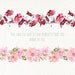 Watercolor Pink Floral Border Clipart. Fall Seamless Borders. - Etsy