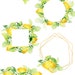Watercolor Lemon Frame Clipart. Handpainted Bright Summer Fruit. Gold ...