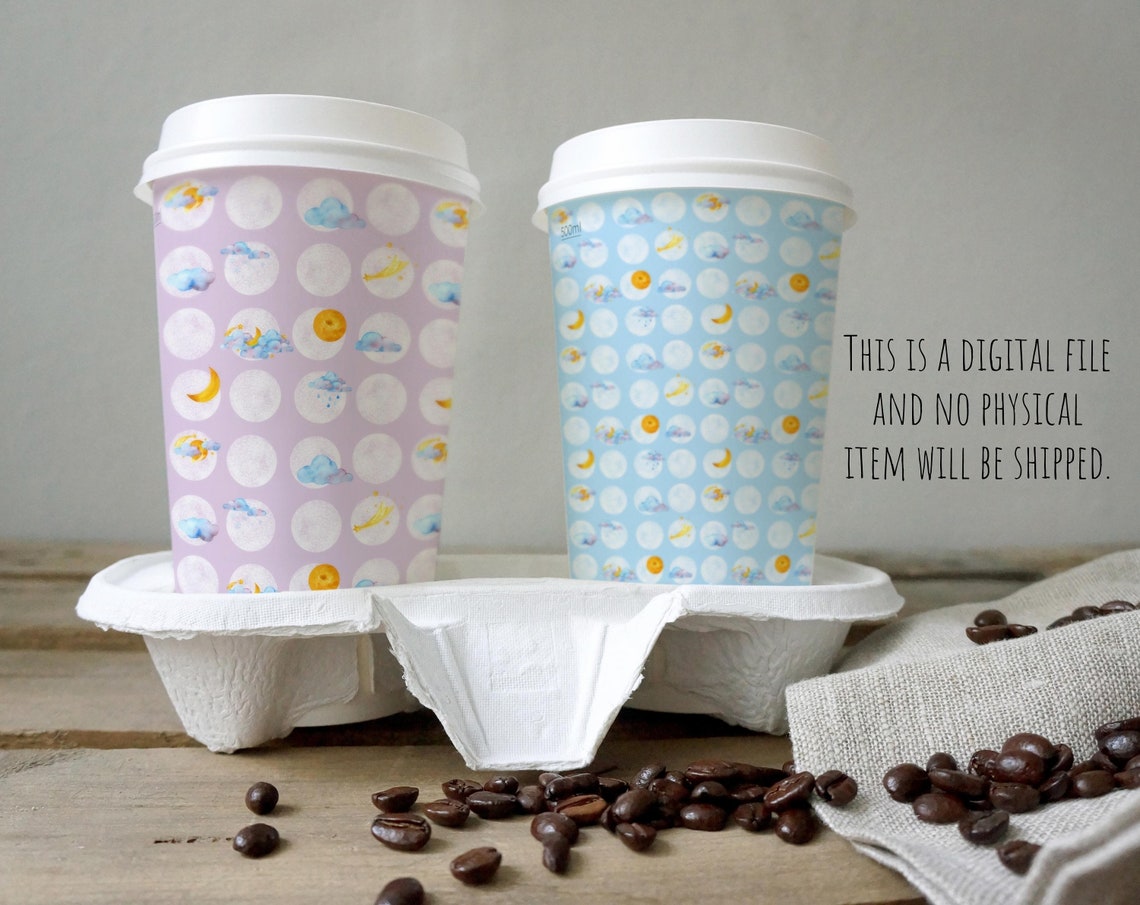 Watercolor Sky Digital Paper, 12 Seamless Patterns. Handpainted Clouds ...