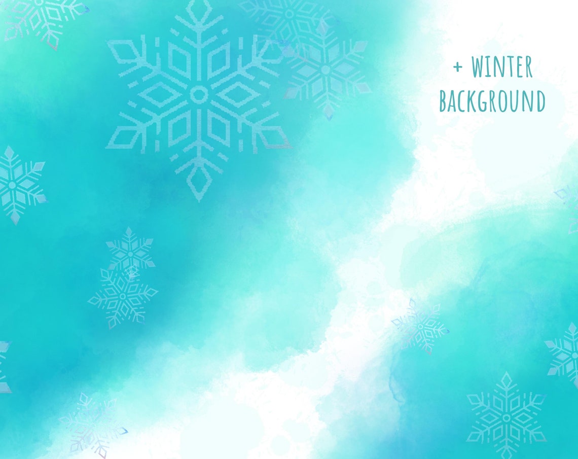 Watercolor Boho Christmas Clipart. Handpainted Winter Clipart. - Etsy