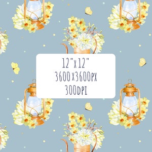 Watercolor Spring Digital Paper, 12 Seamless Patterns. Handpainted ...