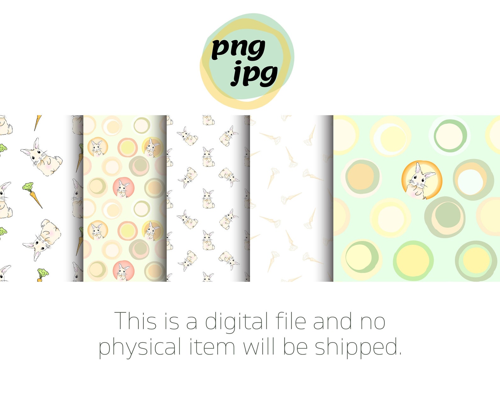 Easter Bunny Seamless Pattern: Pastel Digital Paper (download) - Etsy