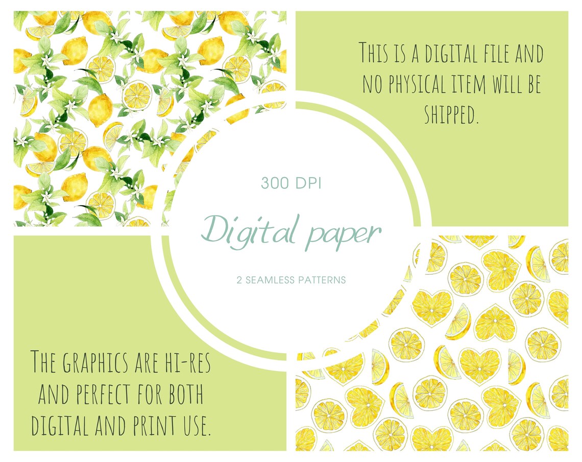 Watercolor Lemon Clipart Handpainted Bright Summer Fruit. Png - Etsy