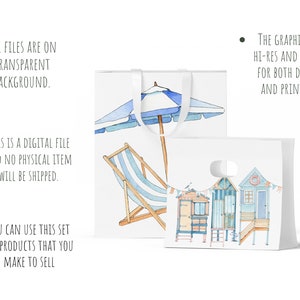 Imágenes prediseñadas de playa de mar acuarela conjunto de | Etsy