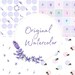 Watercolor Lavender Digital Paper, 12 Seamless Patterns. Handpainted ...