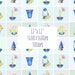 Watercolor Garden Digital Paper, 12 Seamless Patterns. Handpainted Farm ...