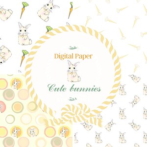 Easter Bunny Seamless Pattern: Pastel Digital Paper (download) - Etsy
