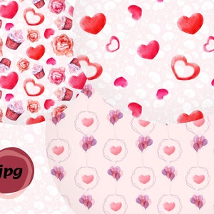 Watercolor Valentine Gnomes, Fabric Seamless Pattern (digital Download ...
