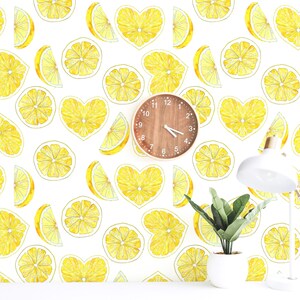 Watercolor Lemon Digital Paper, 12 Seamless Patterns. Handpainted ...