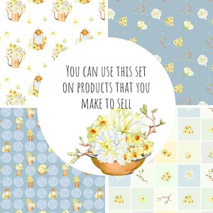 Watercolor Spring Digital Paper, 12 Seamless Patterns. Handpainted ...