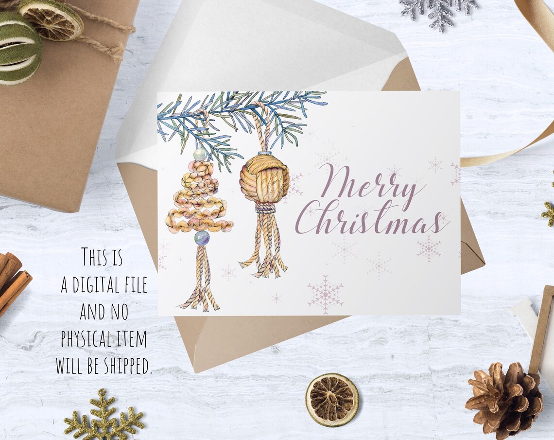 Watercolor Boho Christmas Clipart. Handpainted Winter Clipart. - Etsy