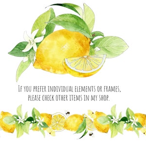 Watercolor Lemon Digital Paper, 12 Seamless Patterns. Handpainted ...